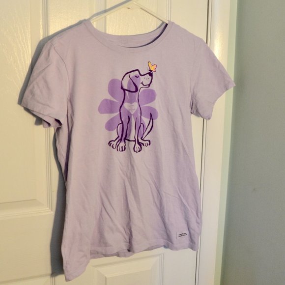 Life Is Good | Tops | Life Is Good Tshirt Dog With Butterfly | Poshmark